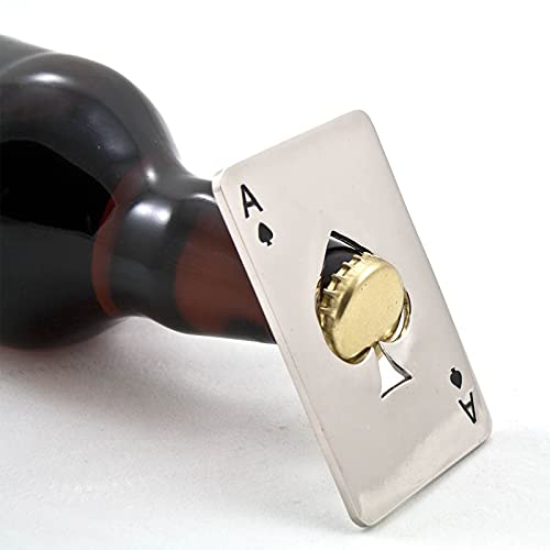 2PCS Poker Card Beer Bottle Opener, Funny Personalized Stainless Steel Credit Card Size Bottle Opener Card