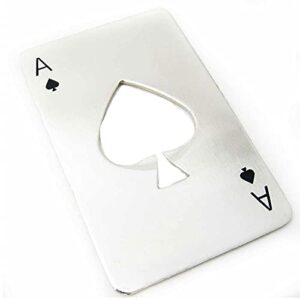 2PCS Poker Card Beer Bottle Opener, Funny Personalized Stainless Steel Credit Card Size Bottle Opener Card