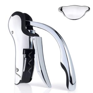 stainless steel wine opener compact vertical corkscrew wine bottle opener with foil cutter