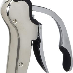 Stainless Steel Wine Opener Compact Vertical Corkscrew Wine Bottle Opener with Foil Cutter