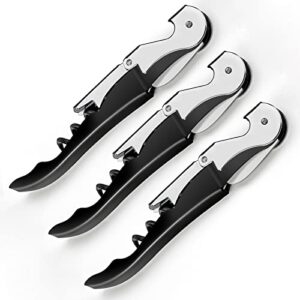 anansi wine opener waiters corkscrew heavy duty stainless steel hinges beer bottle opener wine key for restaurant waiters, sommelier, bartenders