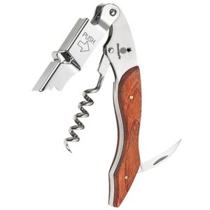 pineapple professional corkscrew wine bottle opener with foil cutter wine key for waiters, servers, bartenders, sommeliers, wine lovers (rosewood)