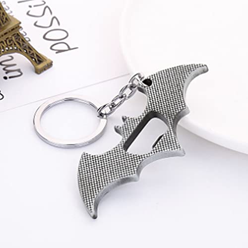 ARFUKA Bottle Opener Keychain Bat Shaped Soda Beer Bottle Opener Keyring Beverage Bottle Opener Key Ring for Women and Men Gift Silver