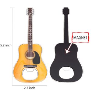 LanHong 1 Piece/Set Bottle Opener Beer Guitar Shaped Bottle Opener Guitar Gift Kitchen Gadgets for Drinkers Music Guitar Lover(Acoustic)