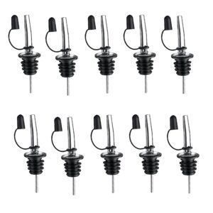 24 Pack Stainless Steel Liquor Bottle Pourers with Siamese Rubber Dust Caps bottle spout and Liquor Pourers