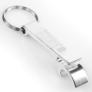 keychain bottle opener - bartender bottle opener - best aluminum bottle/can opener - compact, versatile & durable - vibrant colors - premium keyring bottle opener - ergonomic design silver