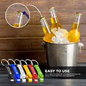 Keychain Bottle Opener - bartender bottle opener - Best Aluminum Bottle/Can Opener - Compact, Versatile & Durable - Vibrant Colors - Premium Keyring Bottle Opener - Ergonomic Design Silver