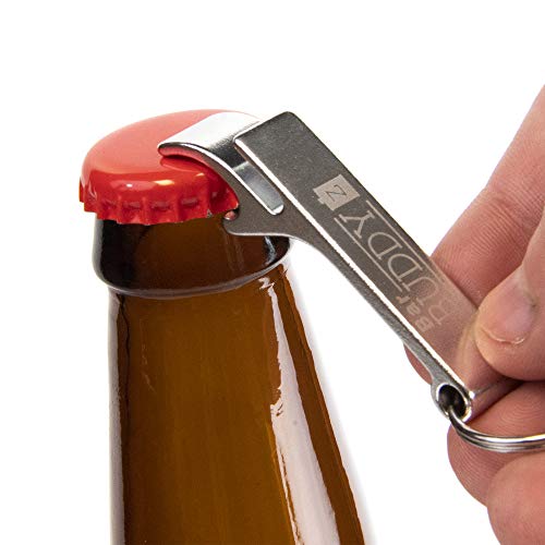 Keychain Bottle Opener - bartender bottle opener - Best Aluminum Bottle/Can Opener - Compact, Versatile & Durable - Vibrant Colors - Premium Keyring Bottle Opener - Ergonomic Design Silver