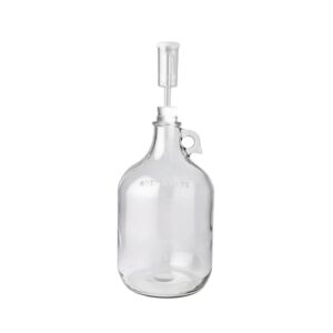 fastrack stopper/airlock 1 gallon glass fermenter/jug, clear