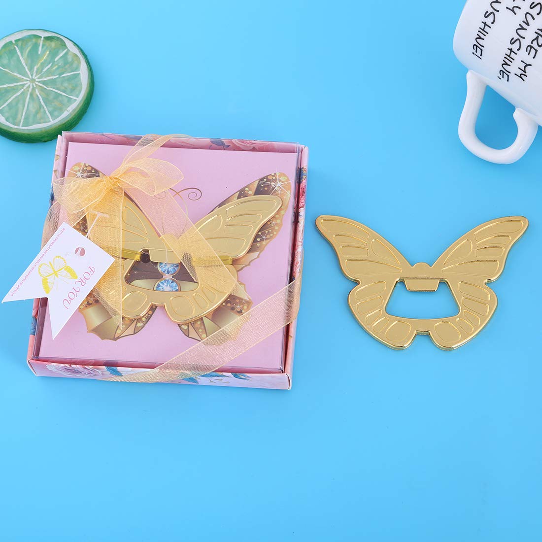 12 pcs Butterfly Bottle Opener Wedding Favors and Gifts with Exquisite packaging Box Wedding Gifts For Guests Wedding Baby Shower Souvenirs Party Supplies by WeddParty(Butterfly)