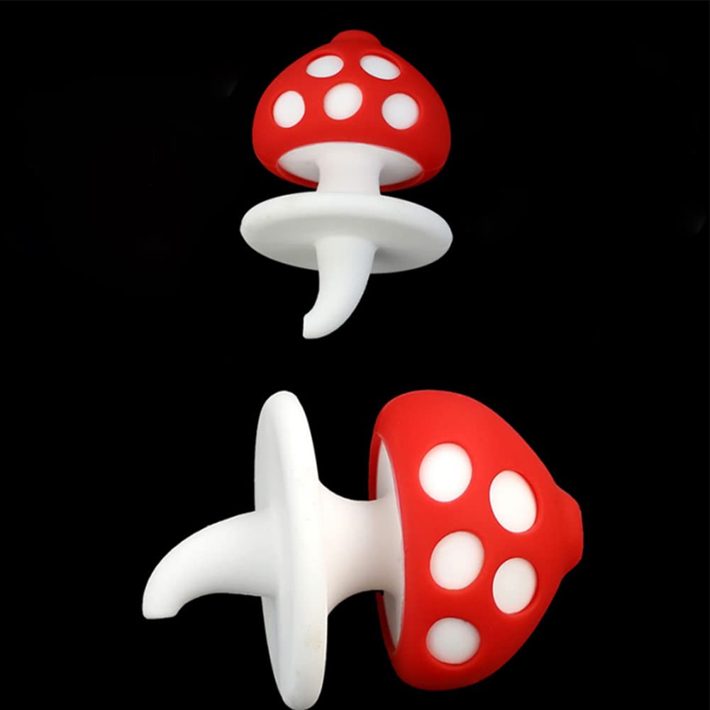 Colorful Silicone Mushroom Decoration Covers Stoppers (2PCS)