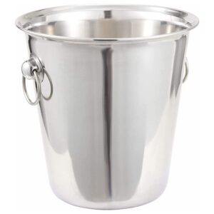 cuisinox stainless steel mirror finish wine ice bucket, 8" x 8"