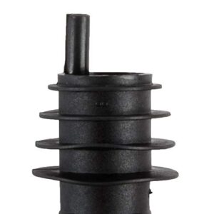 (Pack of 12) Black Free-Flow Liquor Pourer, Bottle Pour Spouts by Tezzorio