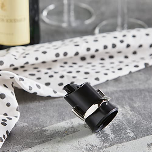 Vacu Vin Champagne Saver & Server - Black - 1 Stopper-Pourer - Keep Champagne Fresh for Up to a Week with Airtight Seal - Vacuum Pump with Champagne Bottle Stopper and Pourer