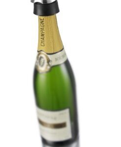 Vacu Vin Champagne Saver & Server - Black - 1 Stopper-Pourer - Keep Champagne Fresh for Up to a Week with Airtight Seal - Vacuum Pump with Champagne Bottle Stopper and Pourer