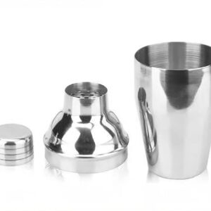 FRONTIER Cocktail Wine Shaker Stainless Steel Martini Shaker with Cap and Strainer Drink Mini Shaker 10OZ