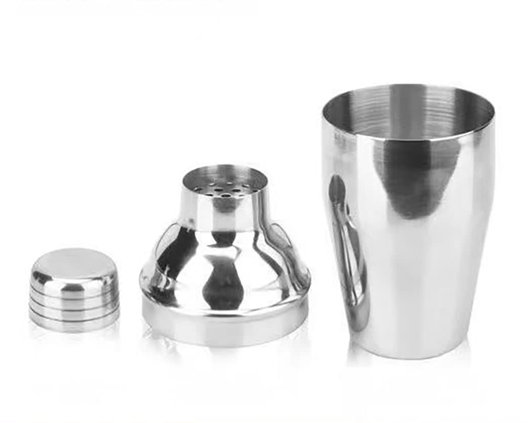 FRONTIER Cocktail Wine Shaker Stainless Steel Martini Shaker with Cap and Strainer Drink Mini Shaker 10OZ