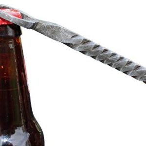 Lightning Bolt Hand Forged Iron Beer Bottle Opener - Handmade by Evvy Functional Art