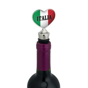 Italia Italy Italian Flag Heart Love Wine Bottle Stopper