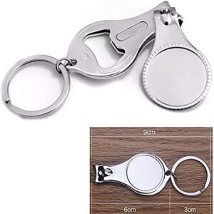 25pcs Personalized Nail Clip Keychain Bottle Openers Wedding Favors Nail Cutter With Bottle Opener Party Favors Halloween Christmas Gift (25Pcs+ Bag)