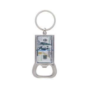 100 dollar bill beer bottle opener keychain - 1 piece