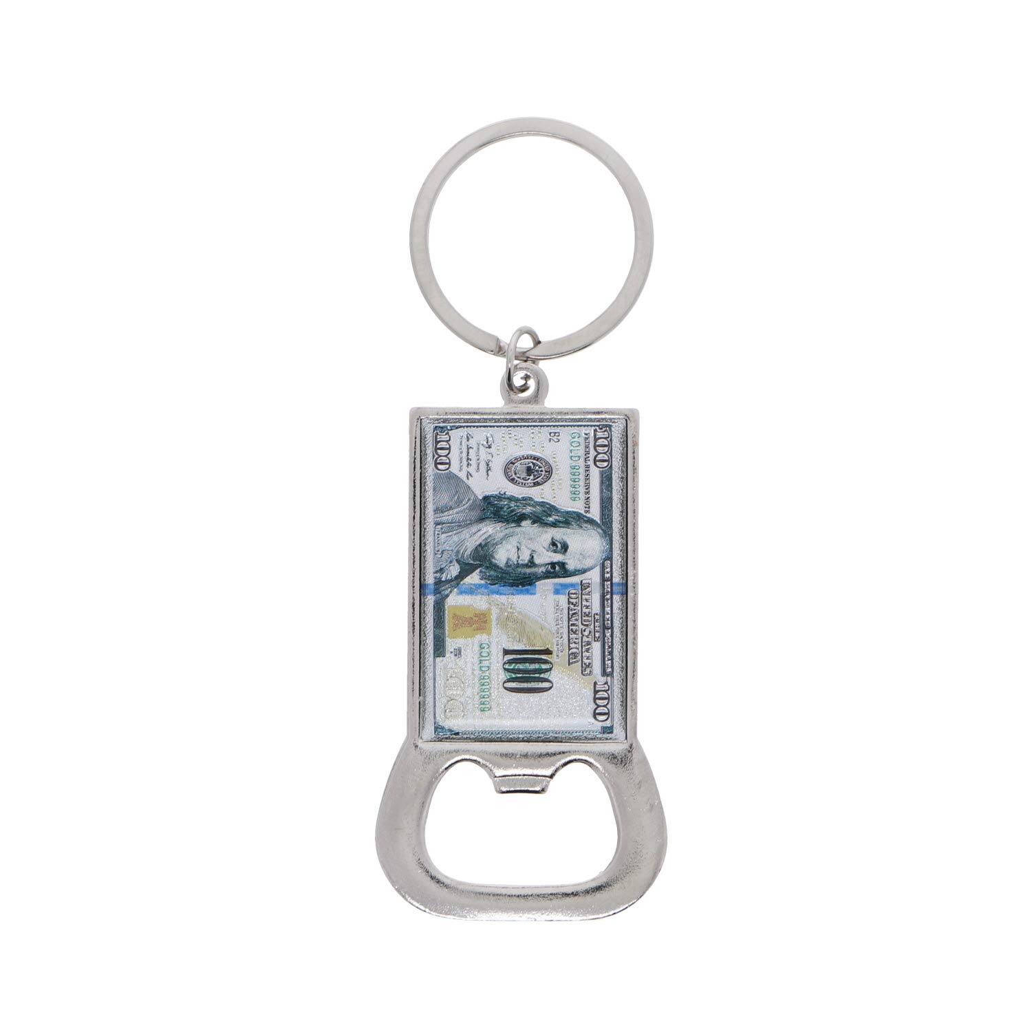 100 Dollar Bill Beer Bottle Opener Keychain - 1 Piece