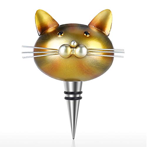 Cat Wine Bottle Stopper Metal Beverage Bottle Plugs Best Gift Accessories for Cat Lovers