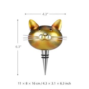 Cat Wine Bottle Stopper Metal Beverage Bottle Plugs Best Gift Accessories for Cat Lovers