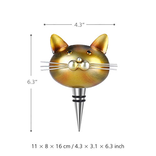 Cat Wine Bottle Stopper Metal Beverage Bottle Plugs Best Gift Accessories for Cat Lovers