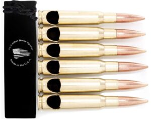 50 caliber bmg real brass bullet shaped bottle opener - set of 6