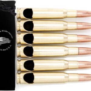 50 Caliber BMG Real Brass Bullet Shaped Bottle Opener - Set of 6