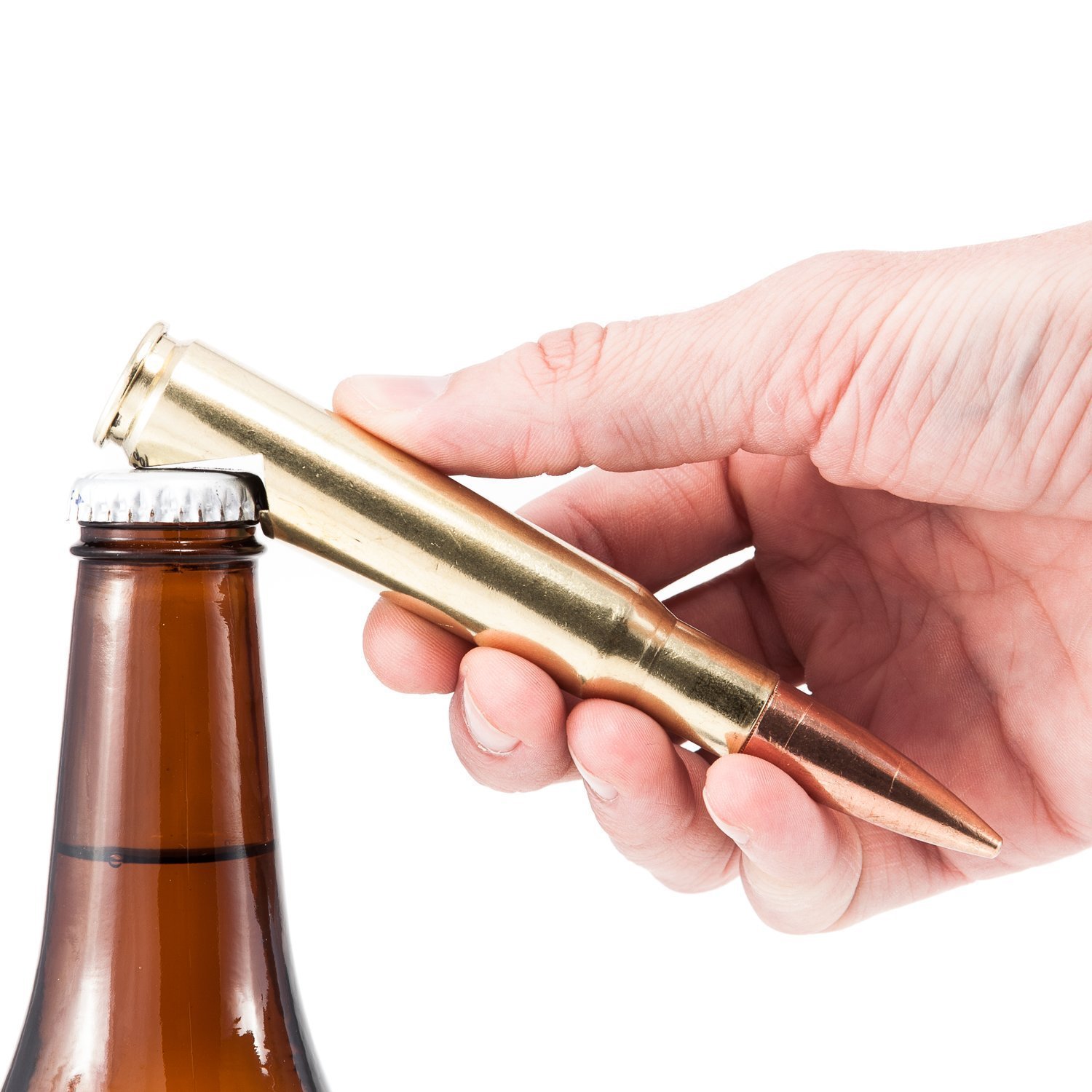 50 Caliber BMG Real Brass Bullet Shaped Bottle Opener - Set of 6