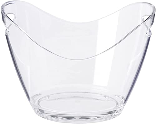 Ice Bucket for Parties - Clear Acrylic Beer Bucket 3.5 Liter - Ice Bucket for Beer, Wine and Champagne Chiller (1-Pack)