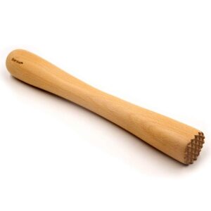 bamber extra long wood cocktail mojito muddler wooden muddler bar tool, 12 x 1.6 inches