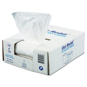 Inteplast Group Ice Bucket Liner Bags, 3 Qt, 0.24 Mil, 12" X 12", Clear, 1,000/carton