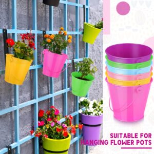 Yunsailing 24 Pcs Metal Bucket 4.1 x 4.7 Inch Mini Easter Buckets with Handle Small Iron Pail Colored Galvanized Bucket for Kids Plant Candy Bars Vase Favor Crafts Buckets for Easter Party Egg Hunts