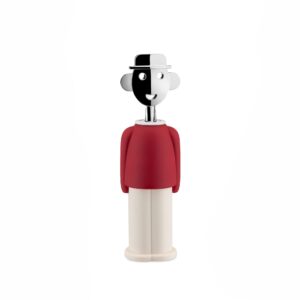 alessi alessandro m. corkscrew, one size, red/white