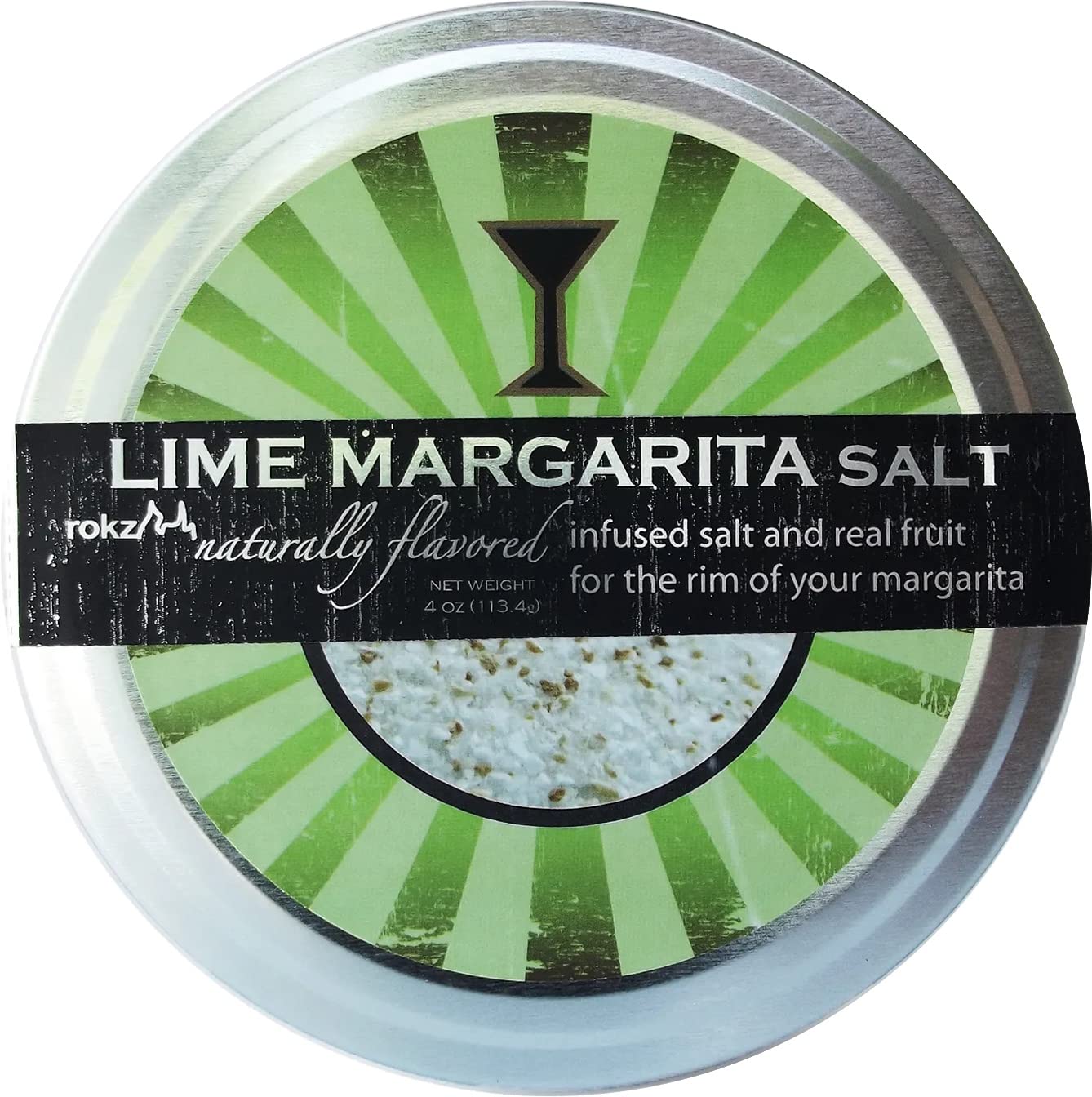 Rokz Rimming Salts Set of 2 Tins | Bloody Mary Salt and Lime Margarita Salt | One Each | Contains 2, 4 Ounce Tins, 8 Ounces Total.