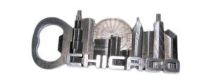 chicago bottle opener magnet, chicago skyline souvenir magnet