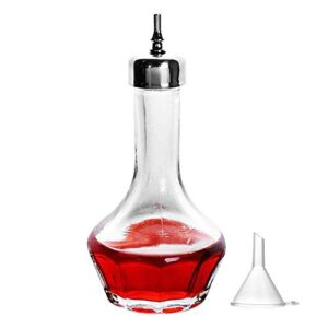 bitters bottle - 50ml glass dash bottle with stainless steel dasher top, professional bar tool for making cocktails - dsbt0001