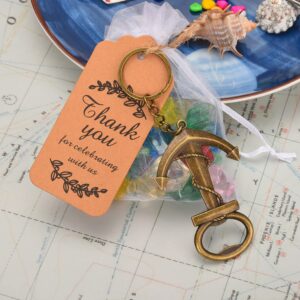 KaGrbves 50 Anchor Bottle Opener Keychain for Nautical Wedding Favors for Guests Bulk 50 or Baby Shower Gifts,Souvenirs for Guests