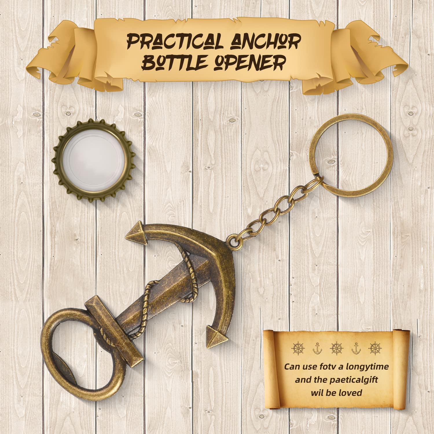 KaGrbves 50 Anchor Bottle Opener Keychain for Nautical Wedding Favors for Guests Bulk 50 or Baby Shower Gifts,Souvenirs for Guests