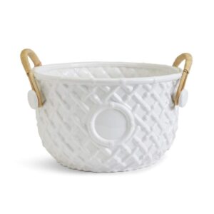 two's company hampton faux bamboo fretwork party bucket