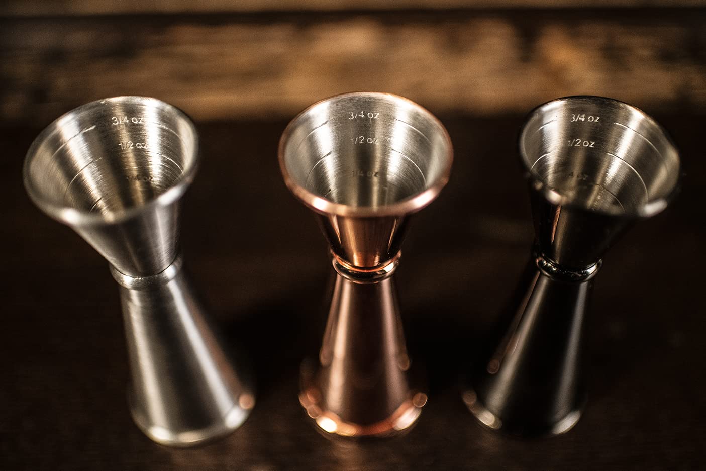 BARIANTTE Rose Gold Cocktail Jigger for Bartending, Jigger with Measurements Inside Double Jigger 2 oz 1 oz, Japanese Jigger Cocktail Measuring Cup, Bar Jigger Shot Measure Jigger Liquor Measurer