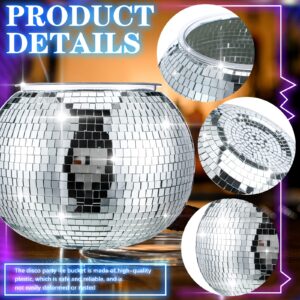 Hoolerry 11L Disco Ice Bucket Disco Party Champagne Ice Bucket Mirror Ball Themed Beer Bucket Retro 70s 80s 90s Theme Disco Party Accessories for Wine Beer Champagne Cooler