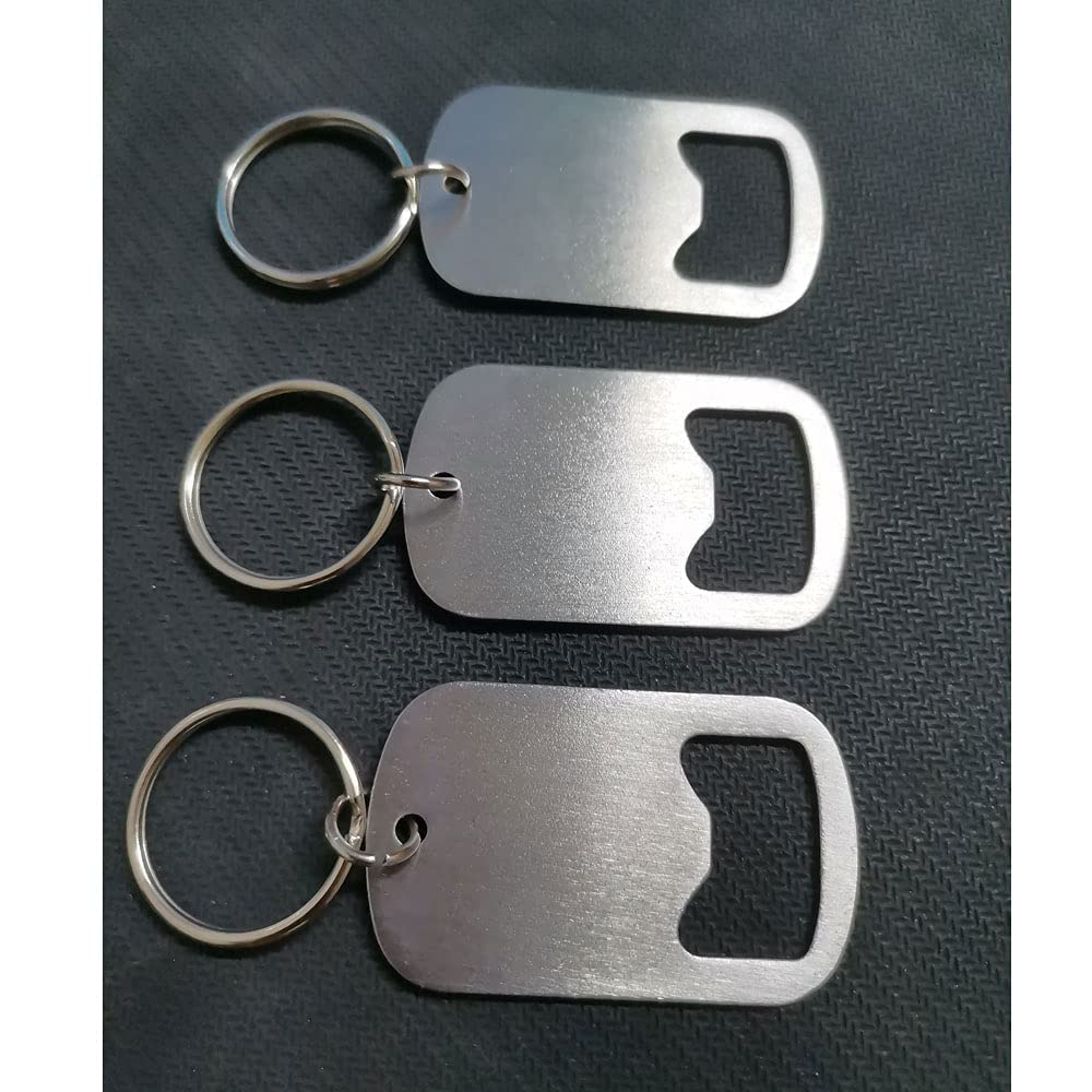 PLWJK 3PCS Stainless Steel Bottle Opener, Keychain Bottle Openers for Men and Women