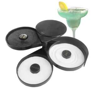 3-Tiers Margarita Salt Rimmer Set,Margarita Rim Sugar Set, Salt and Sugar Container for Bar, Bar Tools,Cocktail Accessories, Bartender Mountings