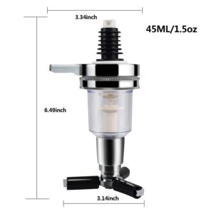 2 Pack 1.5oz 45ml Replacement Nozzle Shot Dispenser for Liquor Dispenser Caddy Bottle Holder Revolving Head