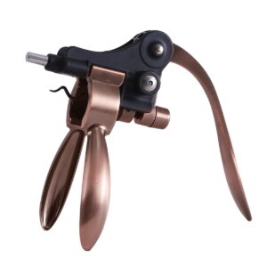 ORZ Rabbit Corkscrew Wine Opener, Easy Lever Corkscrew with No-Stick Worm, Lever Cork Wine Opener (Bronze)