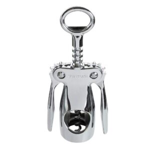 vinturi v9032 wing corkscrew wine built-in bottle opener, one size, silver